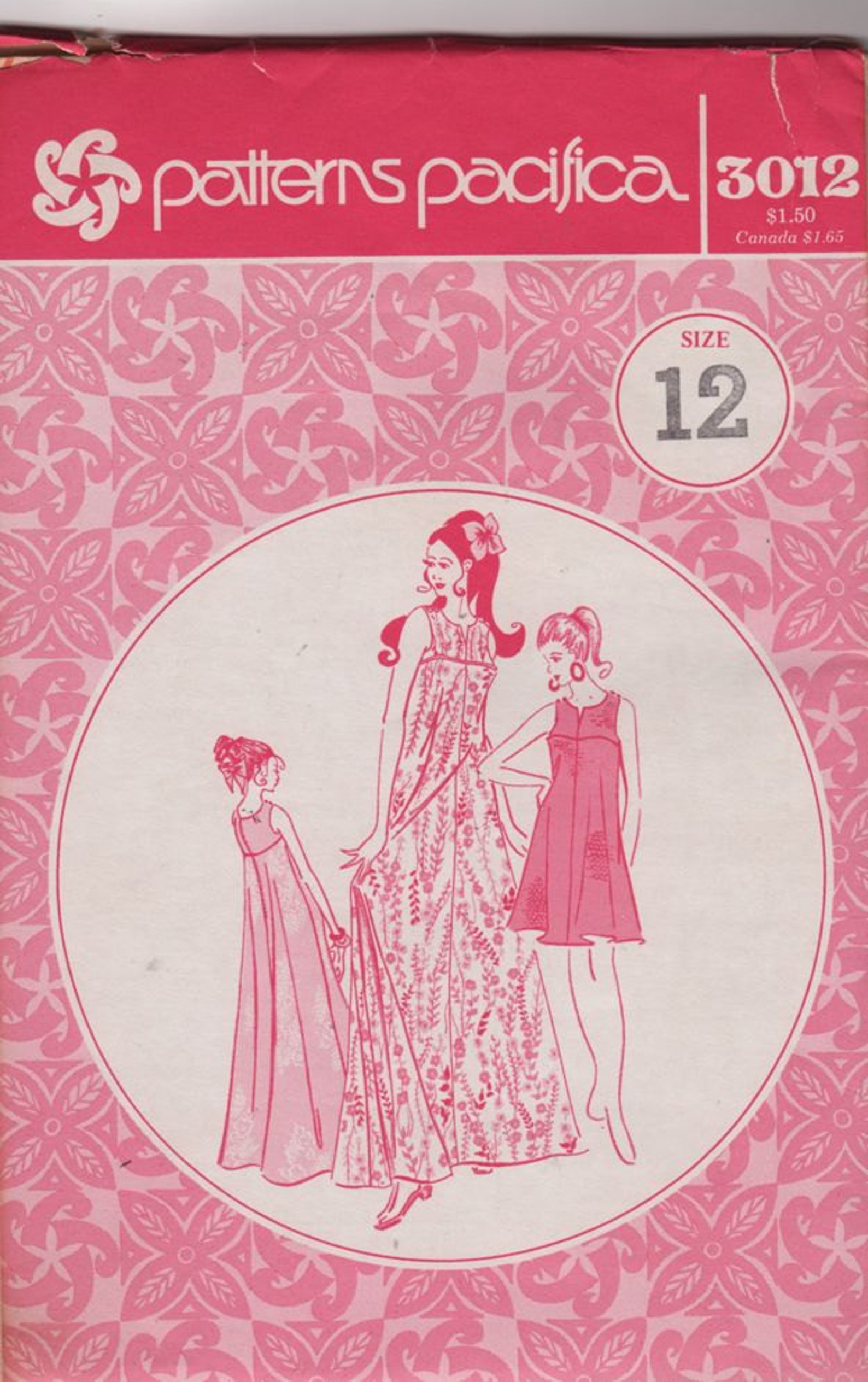 Patterns Pacifica 3012 1970s Muu Muu Tent Dress Pattern in Two - Etsy