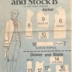 Butterick 4207 Mens 1776 Costume Pattern Bicentennial Coat Waistcoat ...