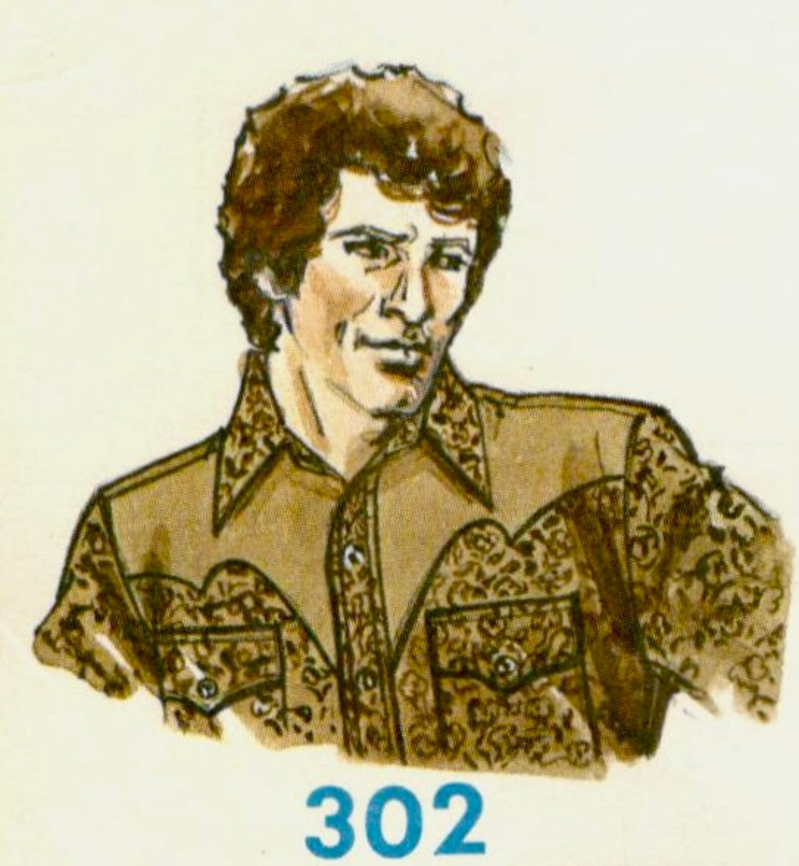 Authentic 304 Mens Western Shirt YOKE Pattern Shaped Yoke Adult 1970s ...