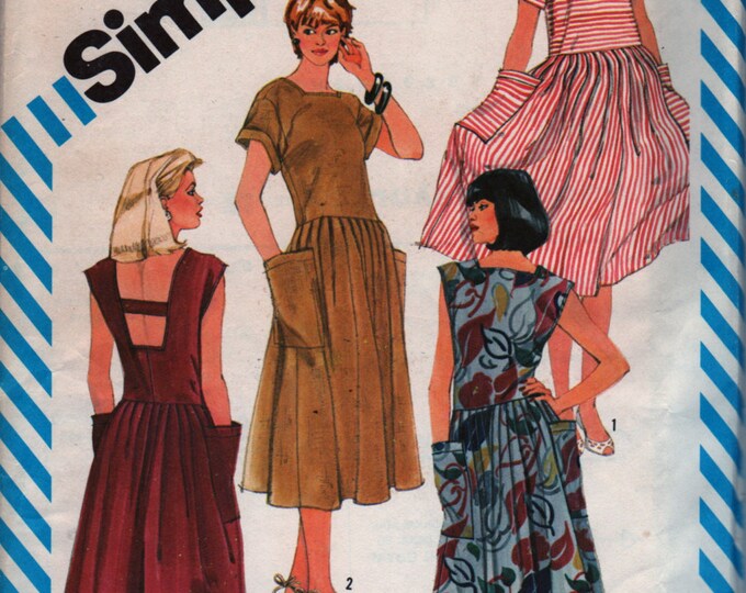 Simplicity 6296 1980s Misses Pullover Dress Pattern Womens - Etsy