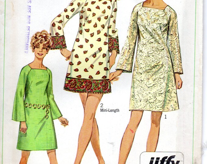 Simplicity 8150 1960s Misses Jiffy Dress Pattern Square Neck - Etsy