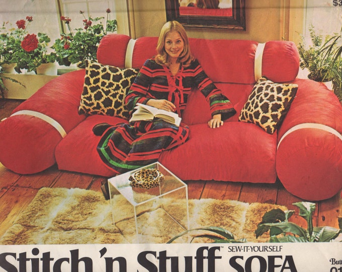 Butterick 0102 1970s Stitch N Stuff SOFA Pattern Vintage Furniture ...
