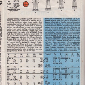 Butterick 4312 Vintage Nightgown and Robe Pattern Victorian Style ...