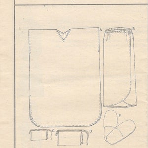 Butterick 6045 1990s Misses CAFTAN Sauna Wrap Slippers and Cosmetic ...