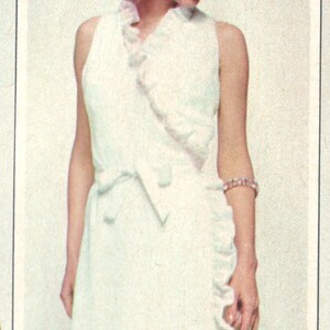 Simplicity 7715 Front Wrap Dress Pattern Cocktail V Neck Womens Vintage ...