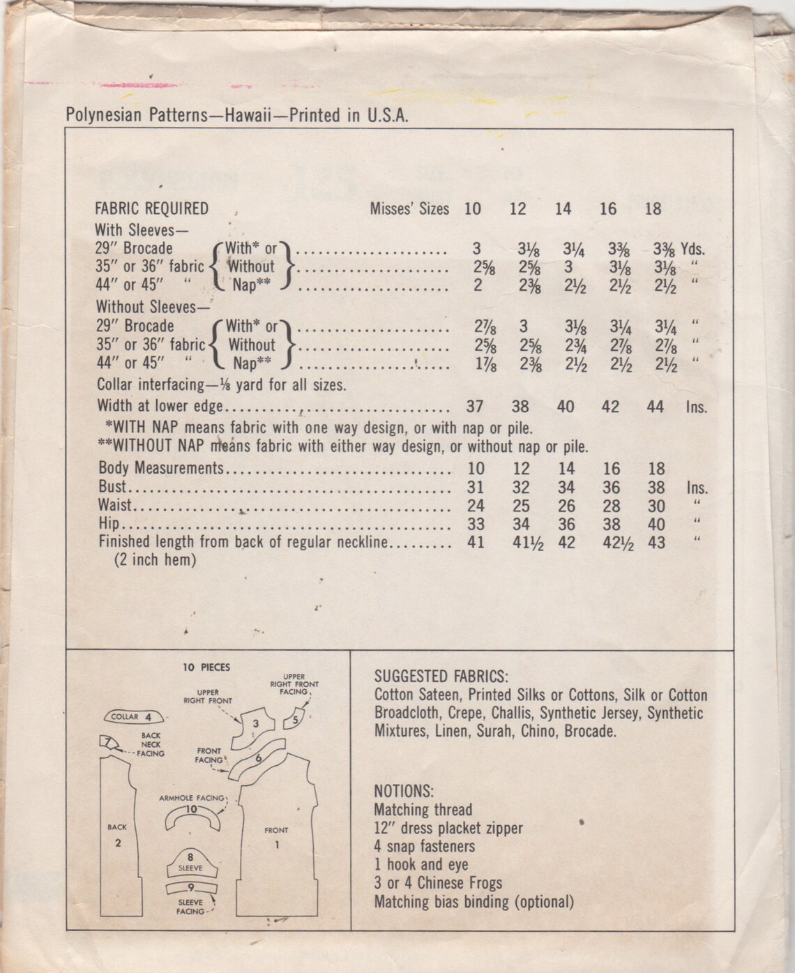 1970s Polynesian Pattern 125 PAKE Misses Cheongsam Dress | Etsy