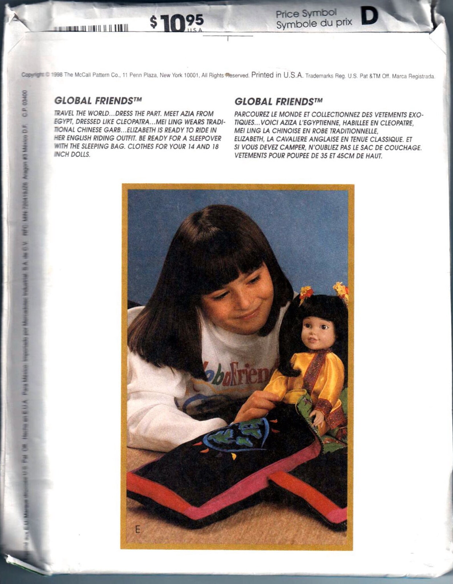 Mccalls 9666 1990s Global Friends International Doll Clothes Pattern ...