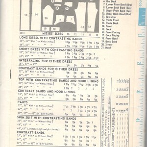 Butterick 4413 1960s Misses 2 Piece Swimsuit Dress Hooded Jacket Pants ...