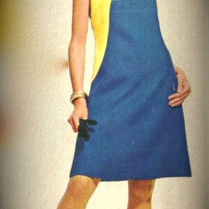 Simplicity 7535 1960s Misses A Line Dress Pattern Architectural ...