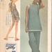 Simplicity 9427 1970s Misses Cover up Tunic and Pants Pattern Criss ...