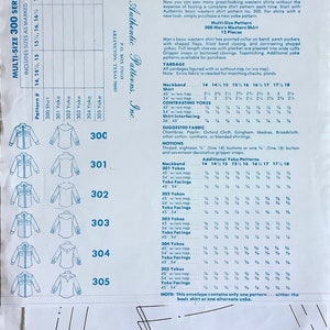 Authentic 304 Mens Western Shirt YOKE Pattern Shaped Yoke Adult 1970s ...