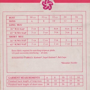 Patterns Pacifica 3012 1970s Muu Muu Tent Dress Pattern in Two Lengths ...