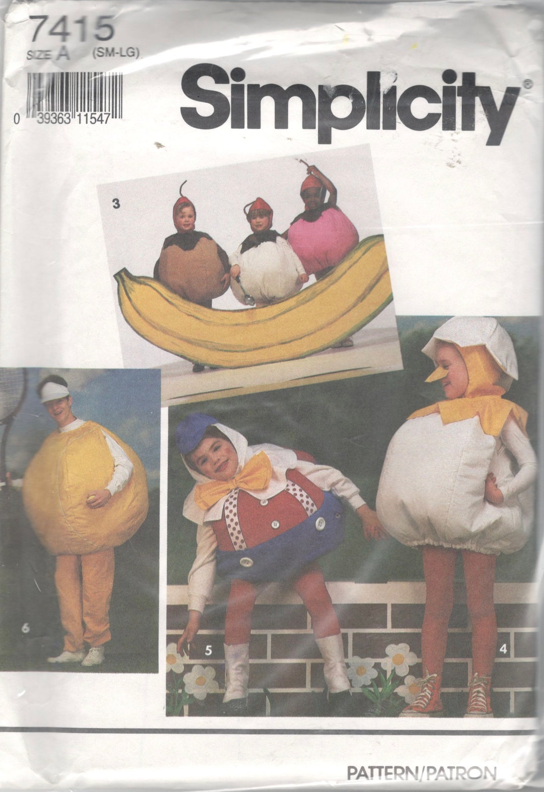 Simplicity 7415 8955 Adult Childs Costumes Sundae Pin Cushion Egg ...