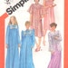 Simplicity 5330 1980s Misses Nightgown Robe Bed Jacket Pattern Womens ...