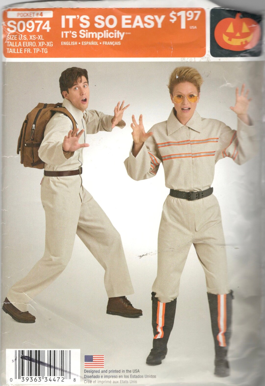 Simplicity 0974 Adult Zip Front Jumpsuit Pattern Similar to ...