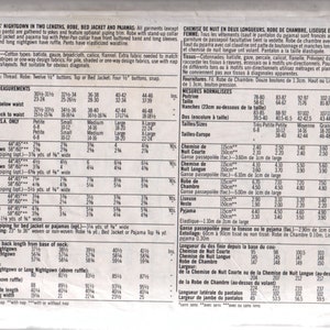 Simplicity 8965 Pullover Nightgown Robe Bed Jacket Pajamas Pattern 8310 ...