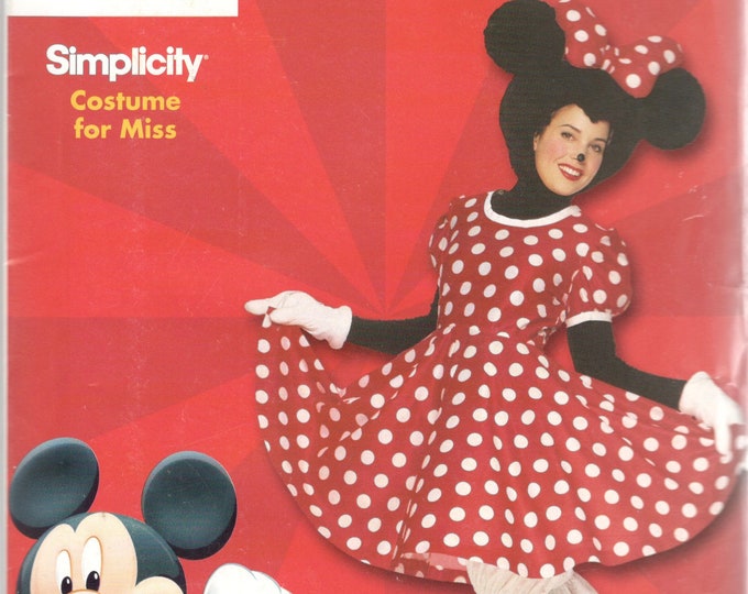 Simplicity 9387 0613 Misses Minnie MOUSE Costume Pattern Dress Panties ...