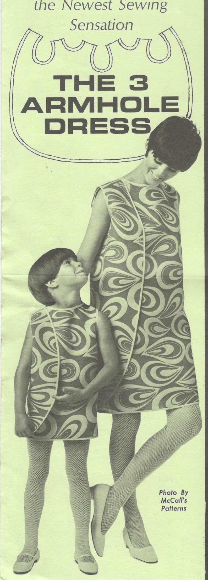 Mccalls 9119 Vintage 1960s 3 Armhole Wrap Arounder Dress Pattern 6 ...
