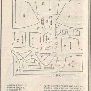 Simplicity 8975 1980s Misses Lingerie Robe Midriff Teddy Bras and ...
