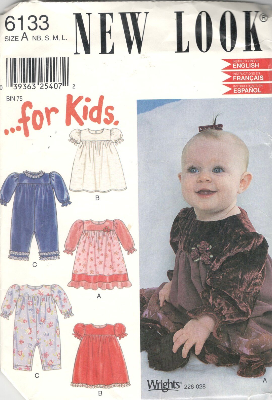 New Look 6133 Infants Dress and Jumpsuit Pattern Special Occasion Kids ...