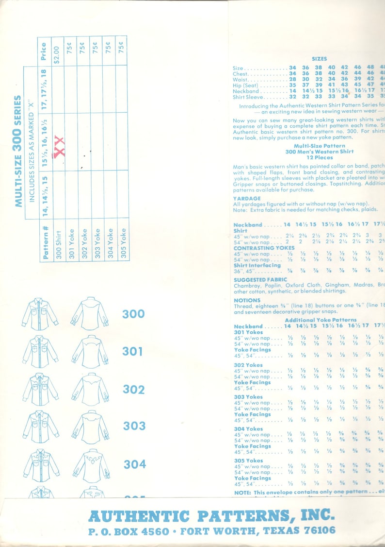 Authentic 304 Mens Western Shirt YOKE Pattern Shaped Yoke Adult 1970s ...