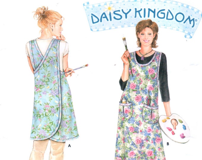 Simplicity 5201 Daisy Kingdom Misses Wrap Around Apron Pattern Criss ...