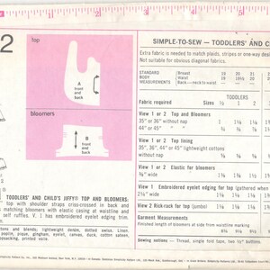 Simplicity 5052 1970s Toddlers Jiffy Criss Cross Dress Bloomers Pattern ...