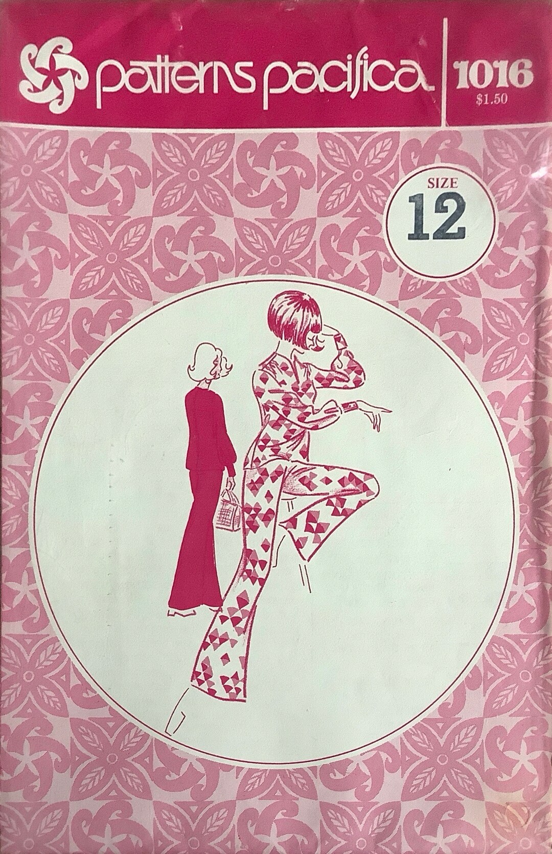 Patterns Pacifica 1016 1970s Flared Pants and Pullover Tunic Top ...