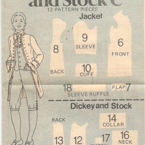 Butterick 4207 Mens 1776 Costume Pattern Bicentennial Coat Waistcoat ...