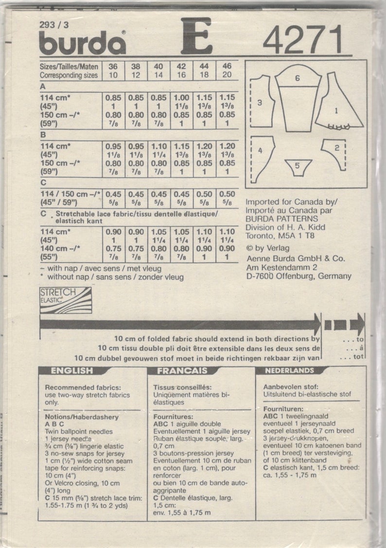 Burda 4271 1980s Misses Sexy Bodysuit Pattern Deep V Neck Day - Etsy