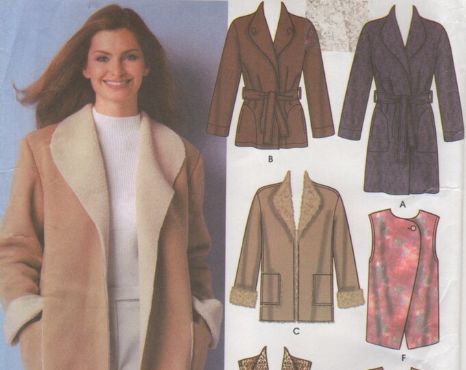 Simplicity 5306 EZ Misses Warm Coat Jacket Vest Pattern Karen - Etsy