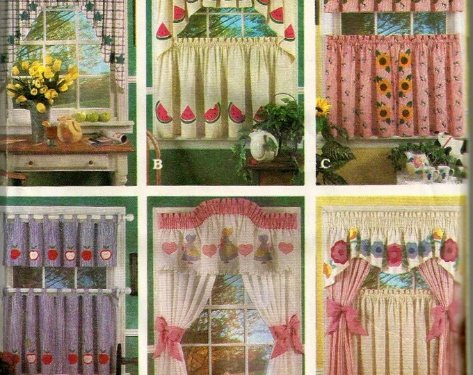 Simplicity 8924 Abbies Jiffy 6 Pack Window Treatments Pattern With ...