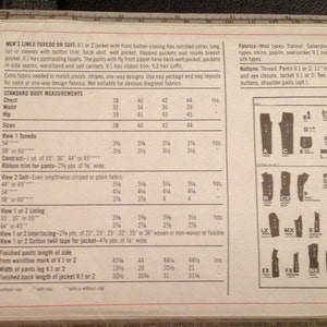 Simplicity 8846 1970s Mens Tuxedo Jacket and Pants Pattern James Bond ...