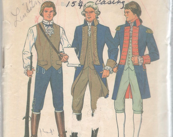 Simplicity 6741 Military 1700s Reenactment Costume Pattern Mens ...