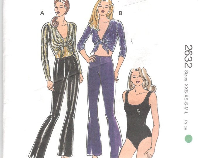 Kwik Sew 2632 Misses Close Fitting LEOTARD Midriff Tie Top - Etsy