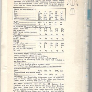 Butterick 6820 1970s Misses Close Fitting Bodysuit and Mini Skirt ...