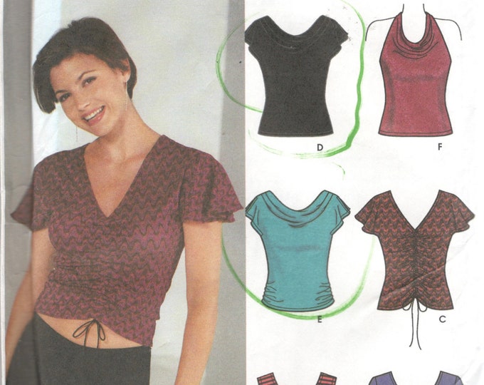 Simplicity 5759 Easy Tops Pattern 6 Knit Tops Pullover Halter Neckline ...