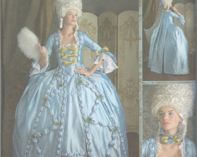 Simplicity 3637 18th Century Gown Pattern Rococo Marie Antoinette ...