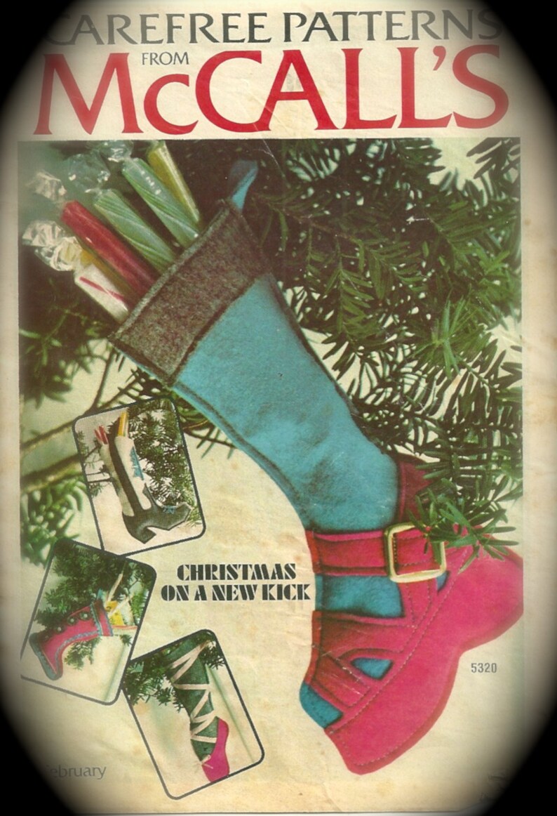 Mccalls 5320 Christmas STOCKINGS Pattern Ballet Slipper Skater - Etsy