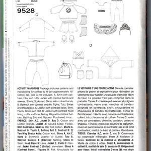 Vogue 9528 Sewing Pattern for Doll Clothes 18" Dolls Linda Carr Costume ...