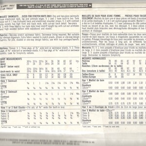 1980s Simplicity 9210 Misses Swimsuits Pattern 1 and 2 Piece Cherokee ...