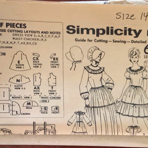 Simplicity 6832 Misses Western Dress Bonnet Waist Cincher Pattern ...