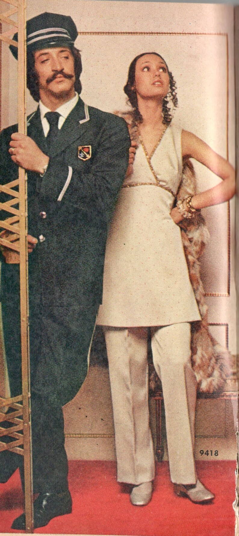 Simplicity 9418 1970s Misses Glamorous V Neck Palazzo Jumpsuit - Etsy