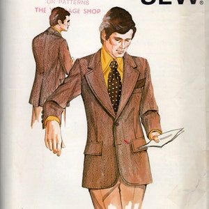 Kwik Sew 462 or 461 1970s Sport Coat Pattern for Knits Inside Pocket ...