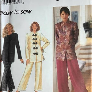 Simplicity 8736 Asian Inspired Tunic Style Jacket and Wide Leg Pants ...