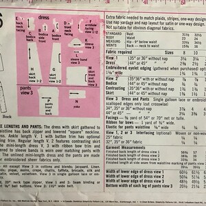 1970s Simplicity 8786 Day Evening Dress and Pants Pattern Square Neck ...