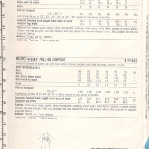 Simplicity 6020 Misses Bib Style Pull on Jumpsuit Pattern Shoulder ...