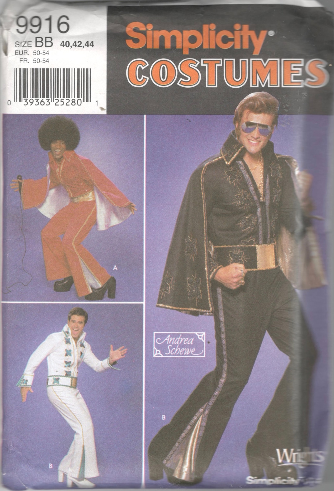 Costume Pattern Elvis Jackson 5 Las Vegas Simplicity 9916 Disco ...