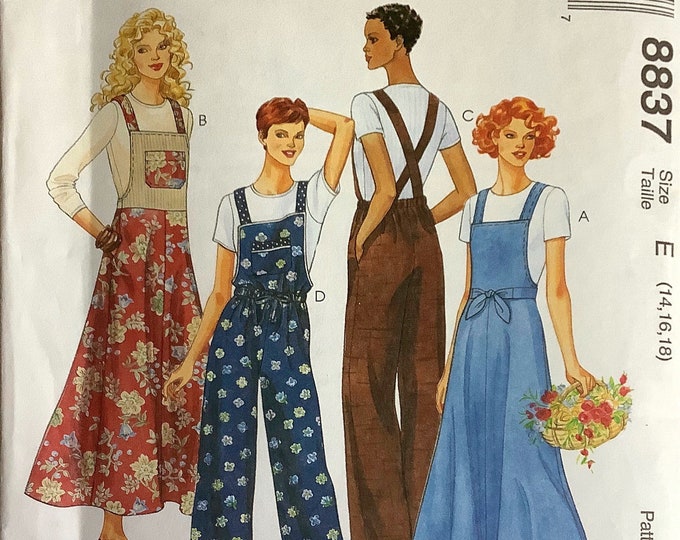 Mccalls 8837 Jumper and Jumpsuit Pattern Overalls Style Criss Cross ...