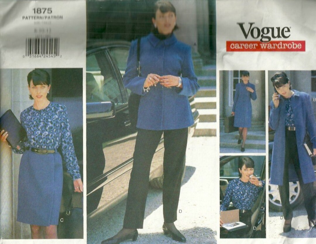 Vogue 1875 Misses Easy Skirt Pants Blouse Princess Seam Jacket Coat ...